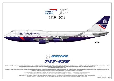 Boeing 747 400 British Airways 100th Anniversary G BNLY Limited