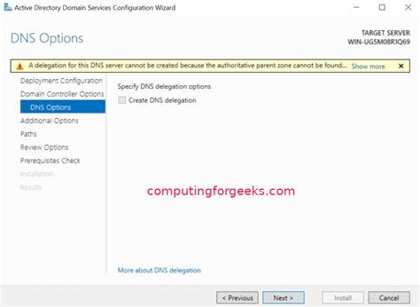 install active directory domain services in windows server 2019 computingforgeeks