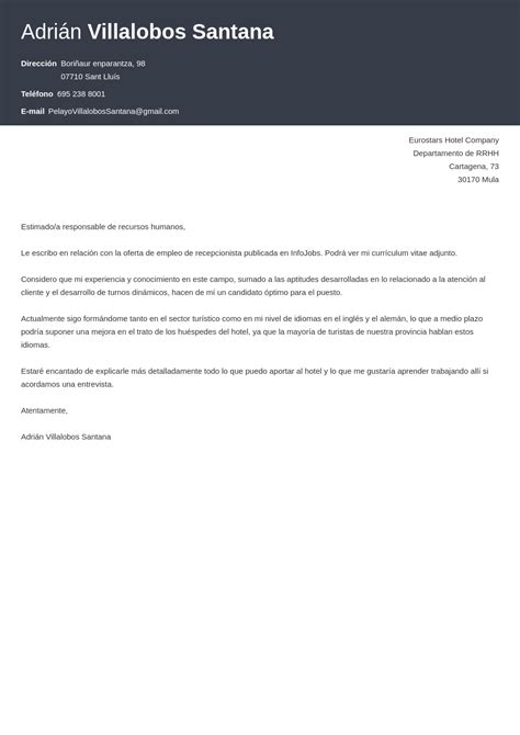 5 Ejemplos de Carta de presentación corta para trabajo