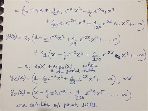 ordinary differential equations solving 2nd order ode s using series solution method