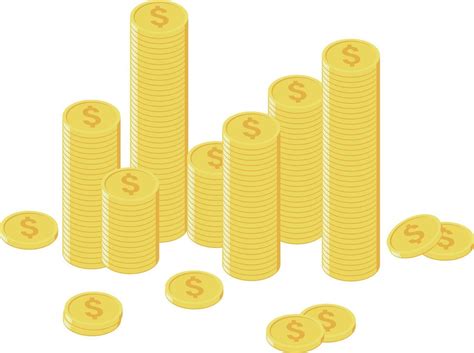 Pilas De Monedas De Oro De Dibujos Animados Mucho Dinero Finanzas