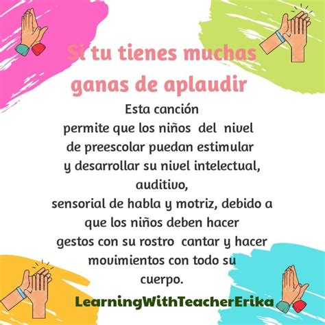 Canci N Infantil Si Tu Tienes Muchas Ganas De Aplaudir Words Word