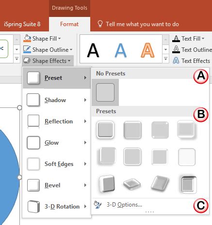 Apply Preset Effects To Shapes In Powerpoint For Windows