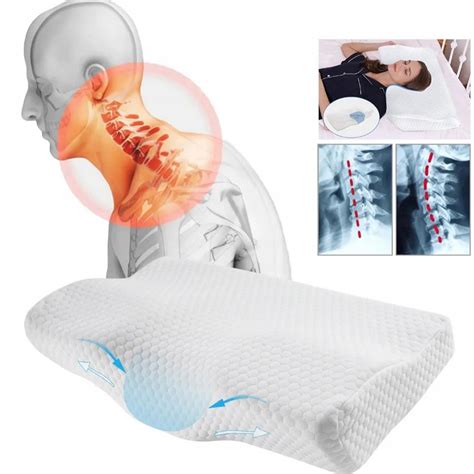 ERGONOMICZNA PODUSZKA SZYJNA Z PIANKI Z PAMIĘCIĄ KSZTAŁTU UŚMIERZANIE