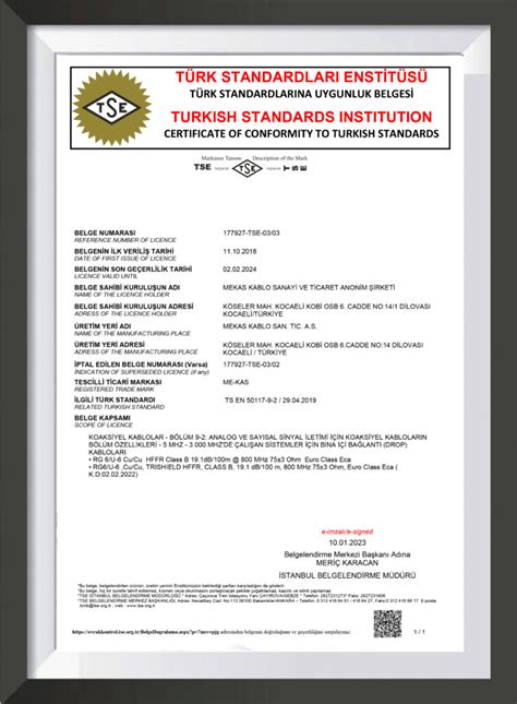 Product Documents Mekas Kablo Low Voltage Cables Manufacturer