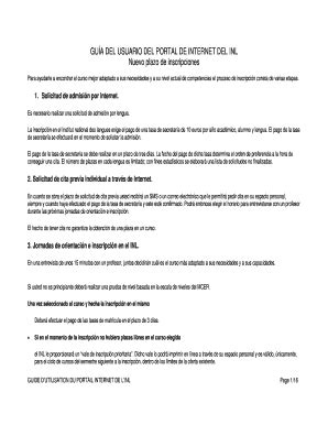 Fillable Online Gua Del Usuario Del Portal De Internet Del Inl Nuevo