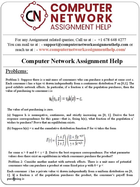 computer network assignment help pdf microeconomics applied mathematics