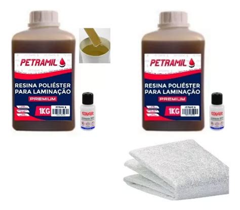 Kit Reparo Fibra De Vidro Kg De Manta Kg De Resina Parcelamento