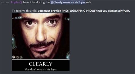Now Introducing The Clearly Owns An Air Fryer Role Clearly You Don T