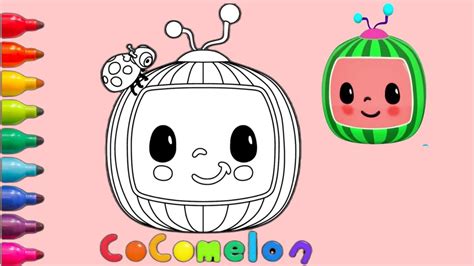 Cocomelon How To Draw Cocomelon Watermelon Drawing And Coloring