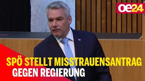 SPÖ stellt Misstrauensantrag gegen Regierung YouTube