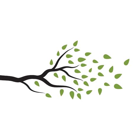 Baum Zweig Vektor Ilustration Design Premium Vektor