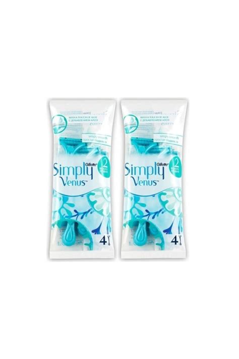 Gillette Venus Kadın Poşet Venüs Simply 2 Bıcak 4 Lü Yedek X 2 Adet