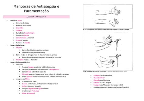 Manobras de Antissepsia e Paramentação Manobras de Antissepsia e