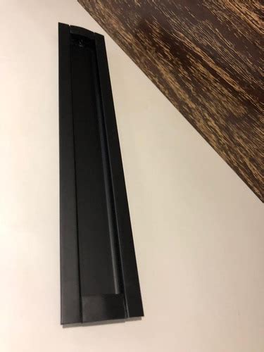 Puxador Concha Embutir Porta De Correr C Aba Preta 352mm MercadoLivre