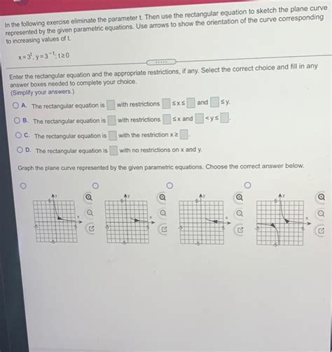 solved in the following exercise eliminate the parametert