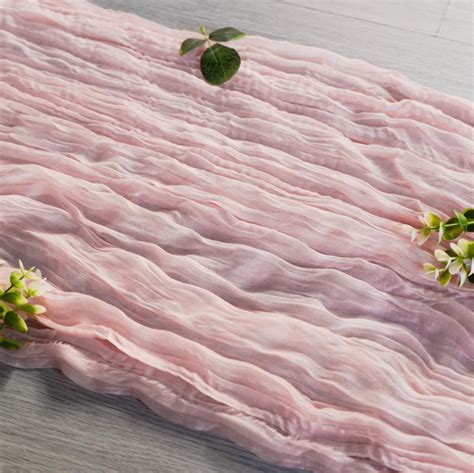 Rose Pink Cheesecloth Table Runner Beautiful Wedding Hire
