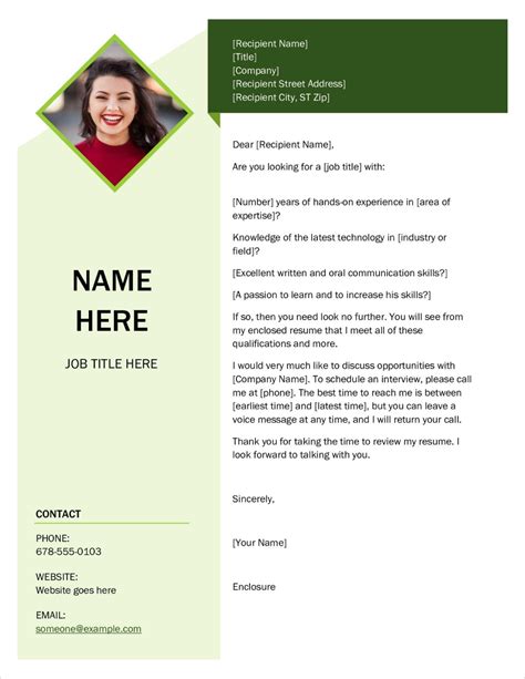 20 Plantillas de Carta de Presentación en Word Gratis