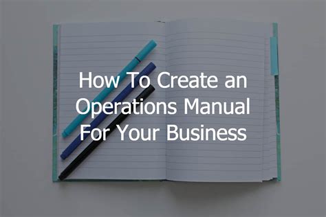 How To Create An Operations Manual For Your Business Bug Media