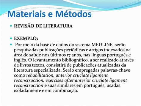 Material E Métodos Exemplo FDPLEARN