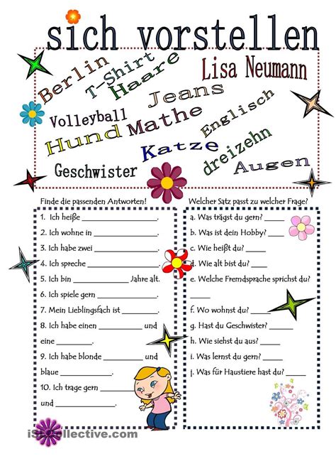 Sich Vorstellen Deutsch Lernen Lernen Deutsch Kinder