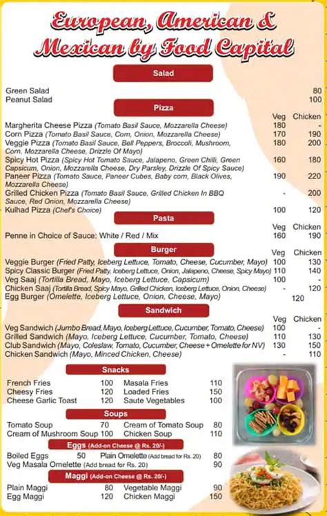 Menu Of Carnival Food Court Chironwali Dehradun