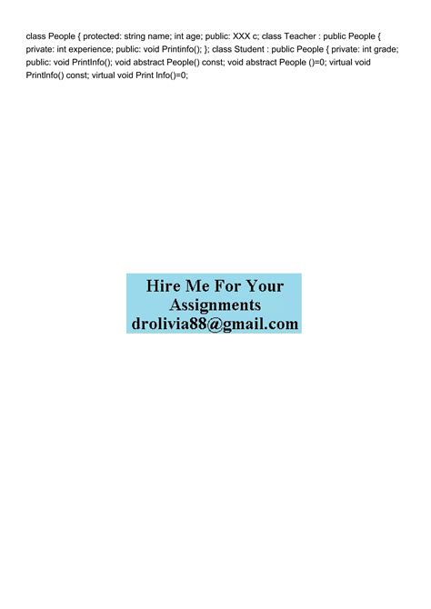 Class People Protected String Name Int Age Public XXX Pdf