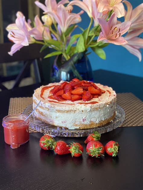 Naked Cake Erdbeer Käsesahne und Agar Agar Fit und Essen