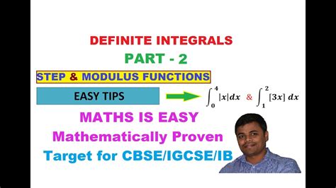 definite integrals part2 modulus and step functions wow trick solve in 30 sec youtube