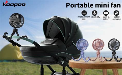 Koopao Usb Kinderwagen Ventilator Tragbarer Mini Handventilator Mit