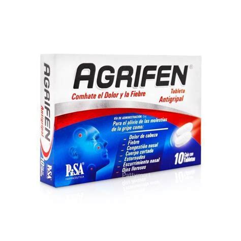 Agrifen 10 Tabletas Farmacias Gi Mejoramos Tu Salud Elevando Tu