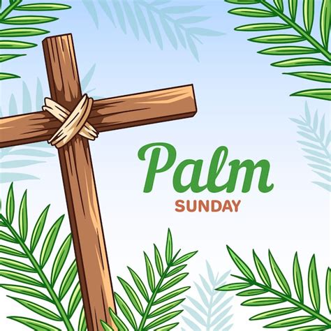 Dibujado A Mano Ilustraci N De Domingo De Ramos Vector Gratis Free
