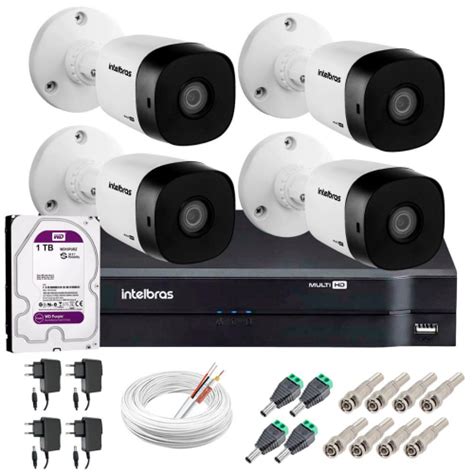 Kit de Câmeras de Segurança dvr Intelbras 4 Ch G2 Tríbrido hdcvi 4