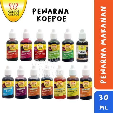Jual Pewarna Makanan Koepoe Kopoe 30 ML Sumbo Pewarna Cair Food Grade