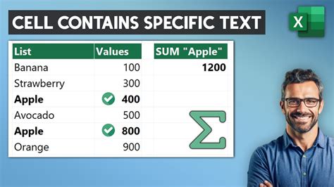 How To Sum If Cell Contains Specific Text Sum Values Based On A