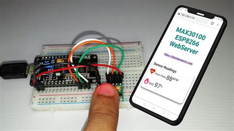 MAX30100 Pulse Oximeter Webserver Using NodeMCU ESP8266