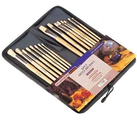 Pinceles Cerda Set X 16 Oleo Porta Pincel Artmate Cf 06 Envío gratis