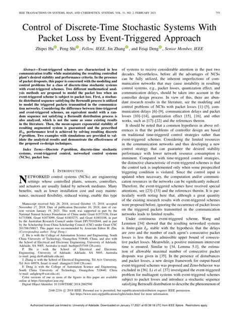 pdf control of discrete time stochastic systems with packet loss by event triggered approach