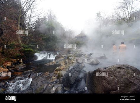 The Riverside Yamamizuki Rotenburo Outdoor Hot Spring Bath In Kurokawa Onsen In Kyushu