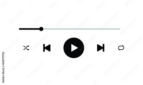 Icon Media Music Player In Vector Modern Playback Of Music Application