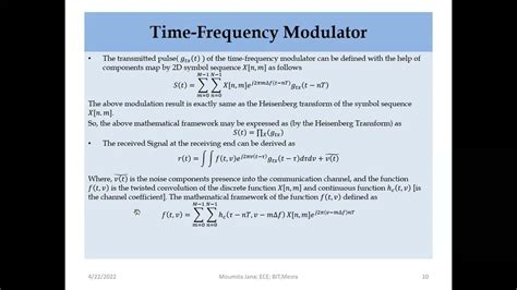 orthogonal time frequency space [otfs] moumita jana youtube