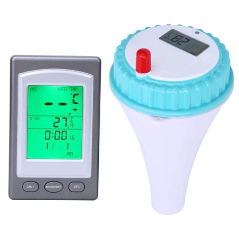 Thermomètre flottant sans fil thermomètre de piscine Thermomètre à eau