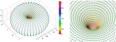 configuration of the scalar field α and of the vector field n of a download scientific diagram