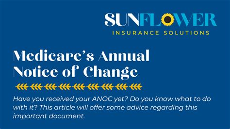 Medicare S Annual Notice Of Change Sunflower Senior Solutions