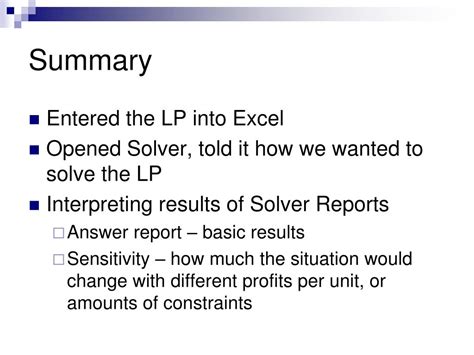 Ppt Solving Linear Programs Using Excel Powerpoint Presentation Free