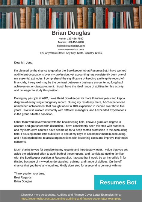 Bookkeeper Cover Letter Samples Templates Pdf Word Rb