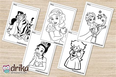 Desenhos de Princesas para Colorir Grátis em PDF Baixe Agora