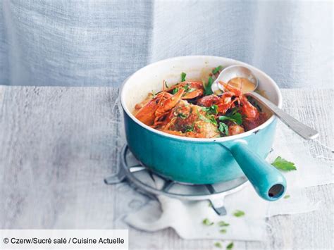 Poulet aux écrevisses facile découvrez les recettes de Cuisine Actuelle