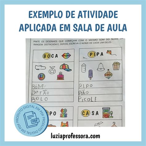 Combo De Atividades E Jogos De Consci Ncia Fonol Gica