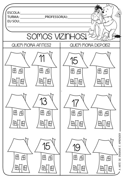 Atividade Pronta N Meros Vizinhos Diy Artes E Mimos